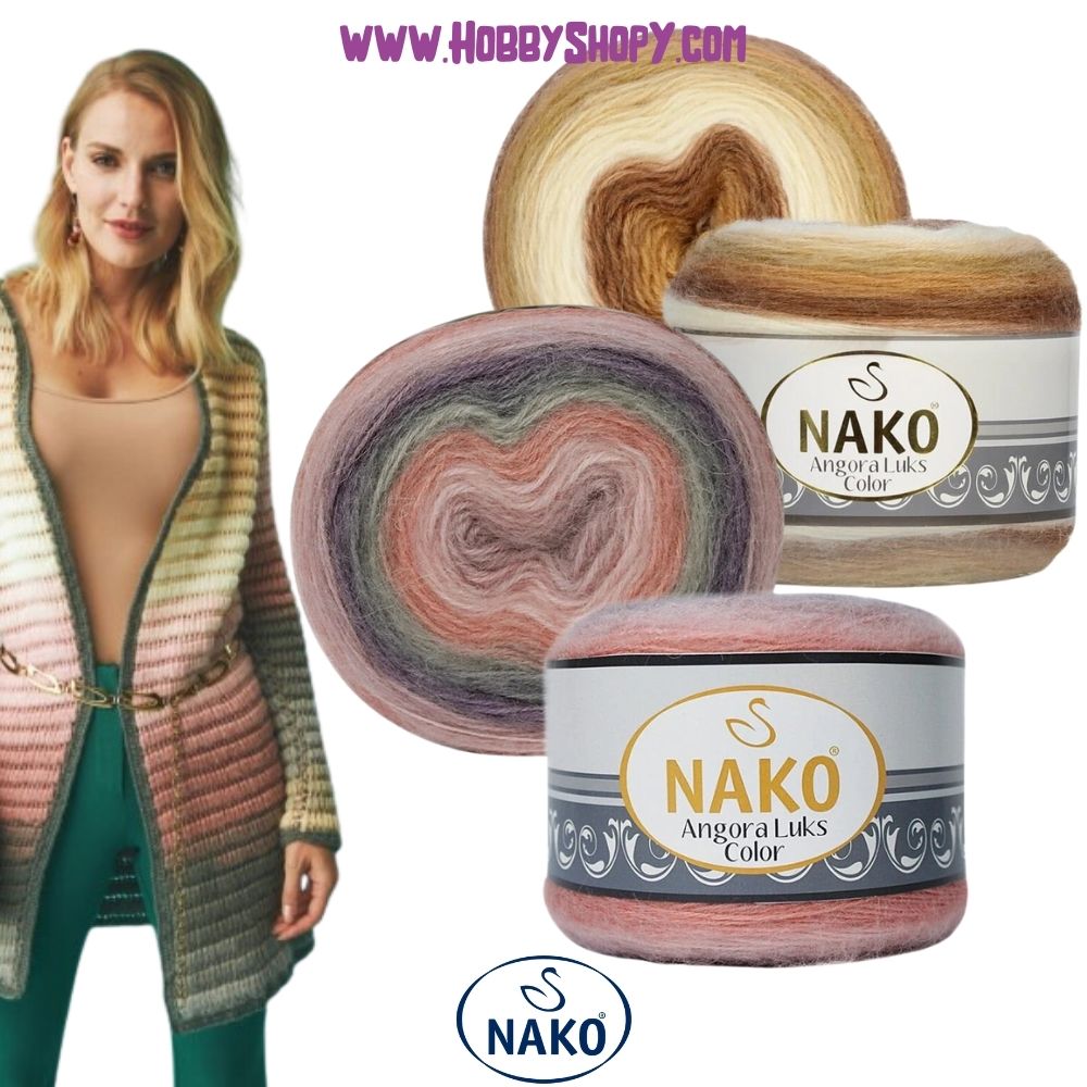 Nako Angora Luks Color Wool - Hand Knitting Yarn HobbyShopy Shop - Accessories