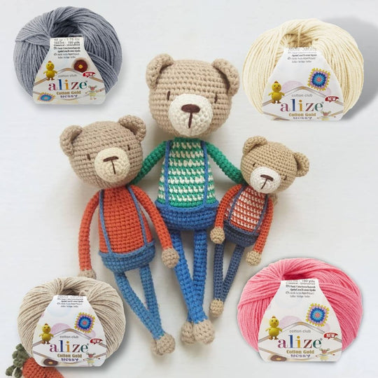 Alize Cotton Gold Hobby New - Amigurumi Hand Knitting, Crochet Yarn ...