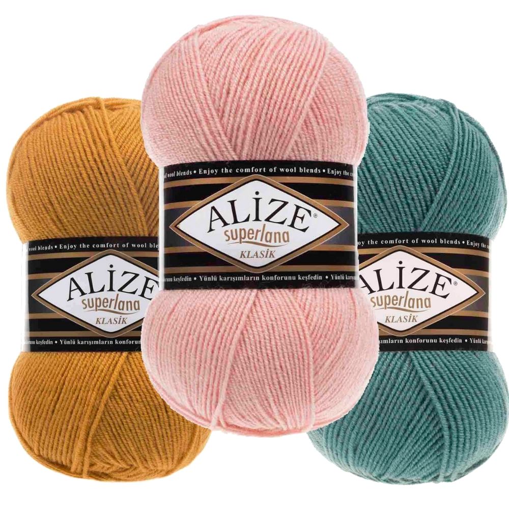 Alize Superlana Klasik Classical Wool Yarn - Hand Knitting, crochet ...