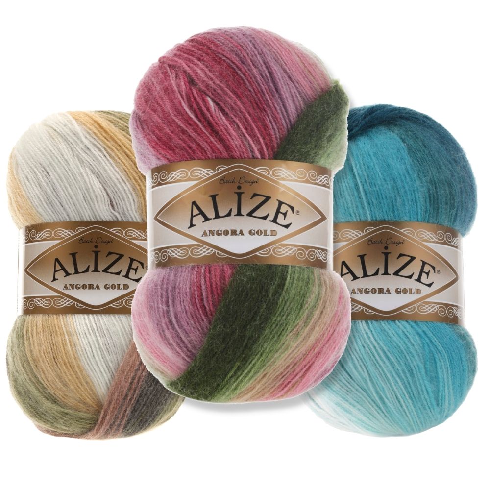 Alize Angora Gold Batik - Hand Knitting, Crochet Yarn - Multicolor Yarn ...