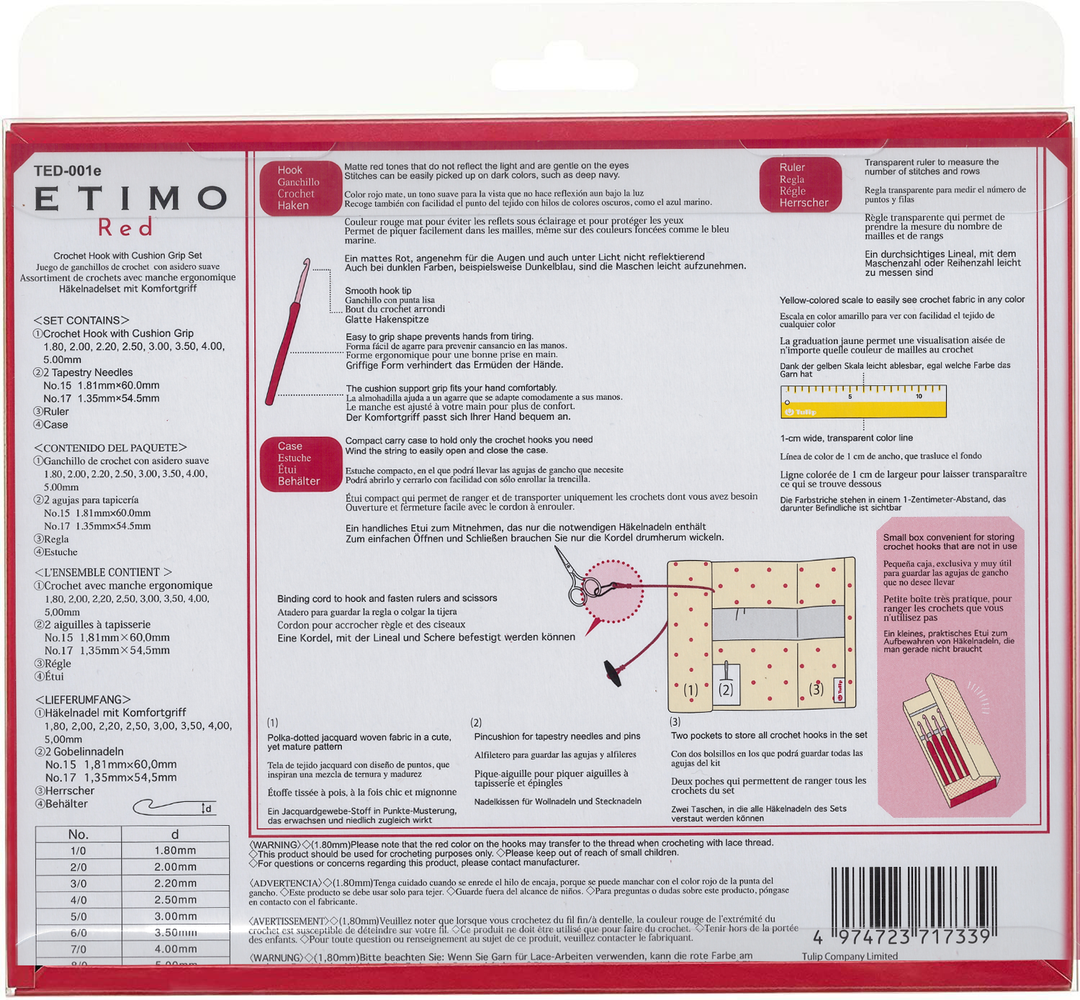 Tulip Etimo Red Crochet Set TED-001e